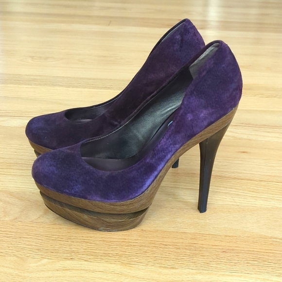 Jessica Simpson | Shoes | Jessica Simpson Purple Suede Platform Heels ...